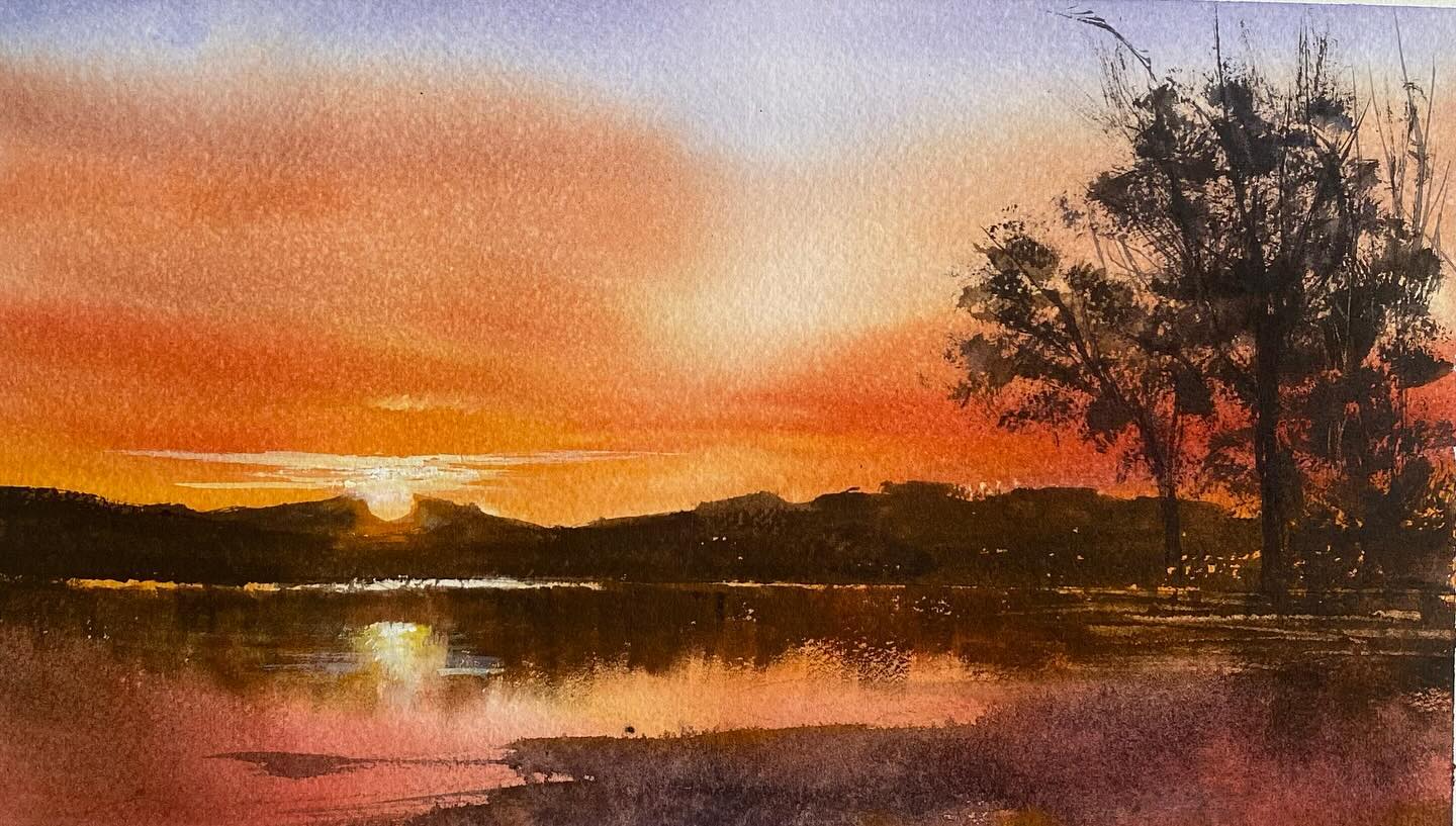 Transform Your Walls with These Easy Watercolor Sunset Art Ideas - GS ...